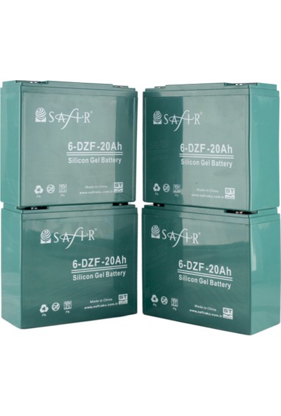 Safir Akü 12V - 20AH (Yeni Tarihli) 4'lü