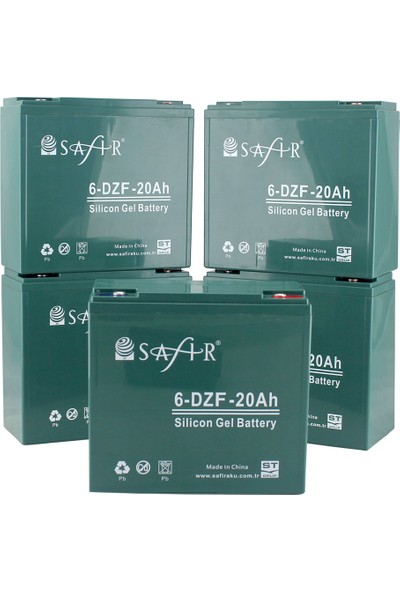 Safir Akü 12V - 20AH (Yeni Tarihli) 5'li