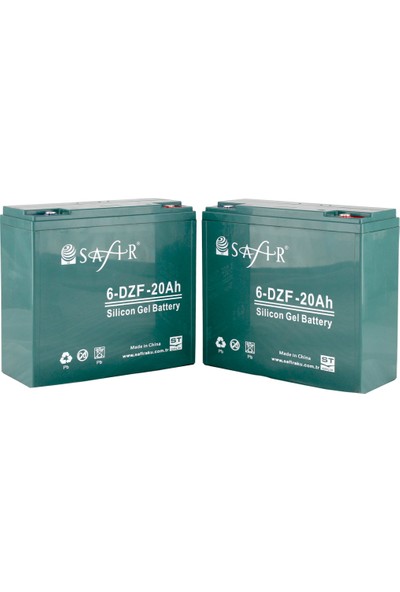 Safir Akü 12V - 20 Ah (Yeni Tarihli) 2'li