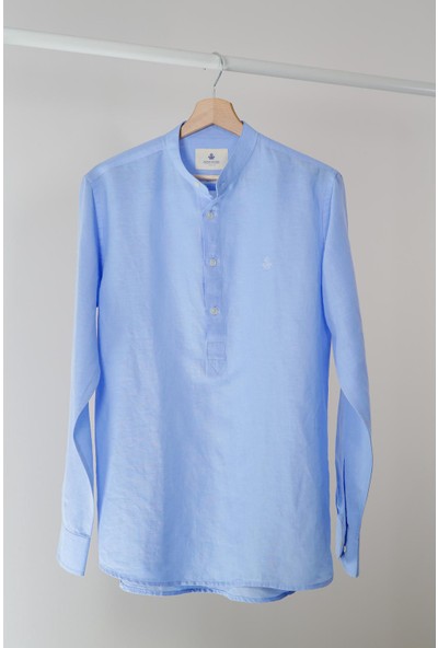 Adam Boxes Slim Fit Hakim Yaka Gömlek Tranquil Açık Mavi
