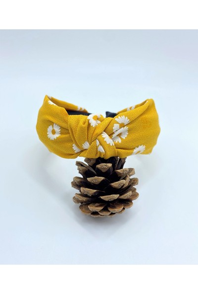 Combin Accessory Papatya Desen Düğüm Taç