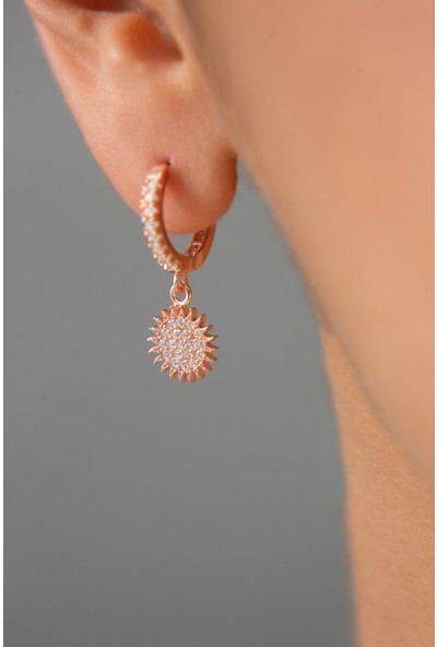 Elika Silver Kadın Güneş Model 925 Ayar Gümüş Küpe