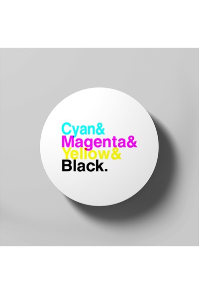 Fizello Cmyk Helvetica Designer Artist Illustrator Bardak Altlığı Fizello Cmyk Helvetica Designer Artist Illustrator Bardak Altlığı