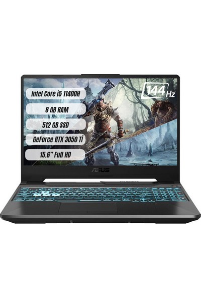 Asus TUF Gaming FX506HE-HN011 Intel Core i5 11400H 8GB 512GB SSD RTX 3050Ti Freedos 15.6 Asus TUF Gaming FX506HE-HN011 Intel Core i5 11400H 8GB 512GB SSD RTX 3050Ti Freedos 15.6