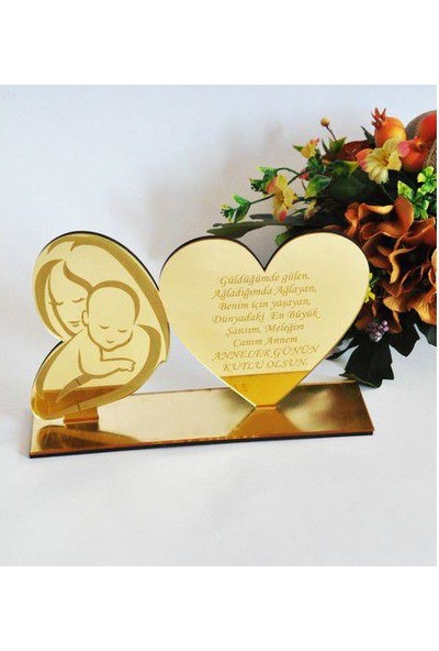 Ömr Dizayn Hediye Anneler Gününe Özel Dekoratif Hediye Gold
