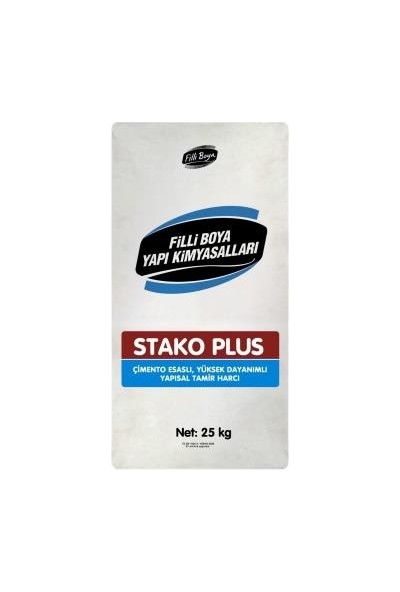 Alan Şanslı Filli Boya Stako Plus Tamir Harcı 25 kg Çimento Grisi Alan Şanslı Filli Boya Stako Plus Tamir Harcı 25 kg Çimento Grisi