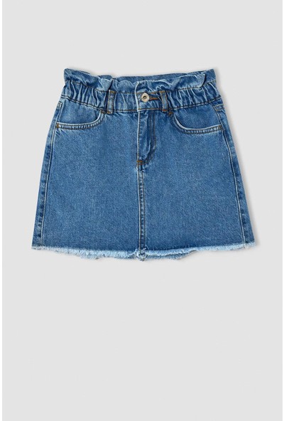 Defacto Kız Çocuk Regular Fit Jean Etek V1047A621SM