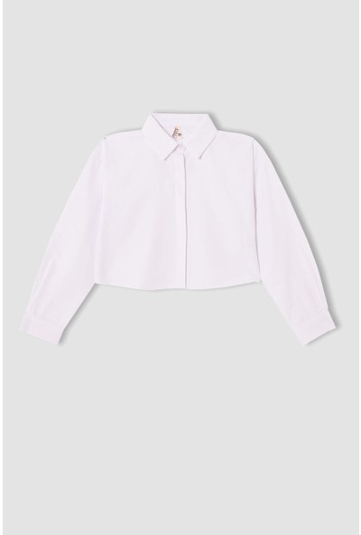 Defacto Kız Çocuk Crop Uzun Kolu Gömlek V8539A621HS Defacto Kız Çocuk Crop Uzun Kolu Gömlek V8539A621HS