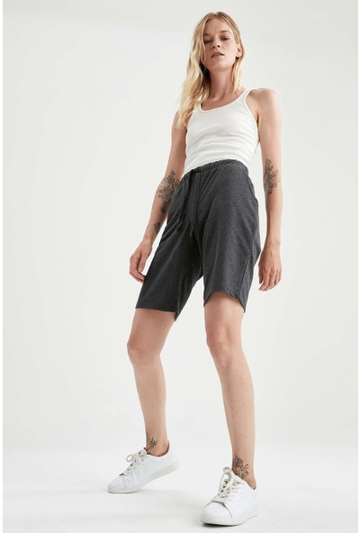 Defacto Cepli Beli Bağcıklı Relax Fit Bermuda Şort W0745AZ21SM Defacto Cepli Beli Bağcıklı Relax Fit Bermuda Şort W0745AZ21SM