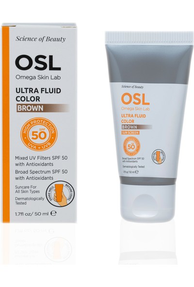 Osl Ultra Fluid Spf 50 Brown Color 50 ml