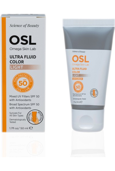 Osl Ultra Fluid Spf 50 Light Color 50 ml