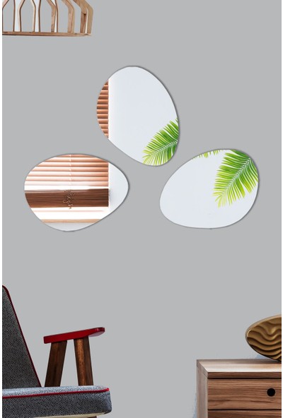 Lyn Home & Decor 3 Lü Asimetrik Ayna