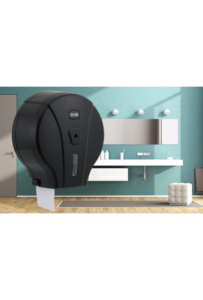 Vialli MJ1B Mini Jumbo Wc Kağıdı Dispenseri Siyah Vialli MJ1B Mini Jumbo Wc Kağıdı Dispenseri Siyah