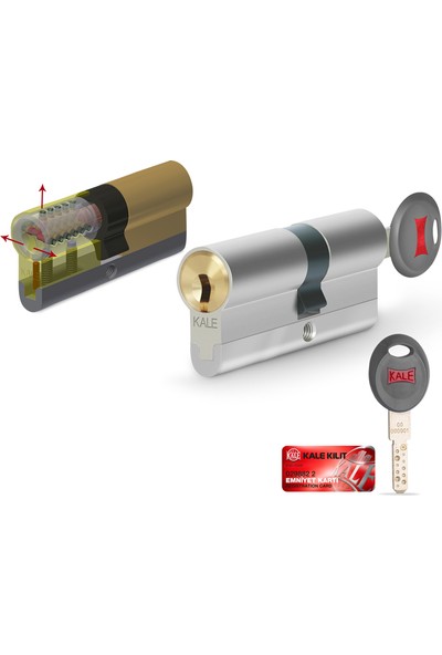 Kale Kilit Kale 164 Cec 68 mm Tüpten Şifreli Yüksek Güvenlikli Kilit Göbeği