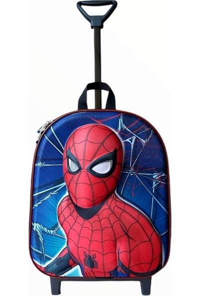 Spiderman Kreş Anaokulu Ilkokul Çekçekli Çocuk Sırt Çantası