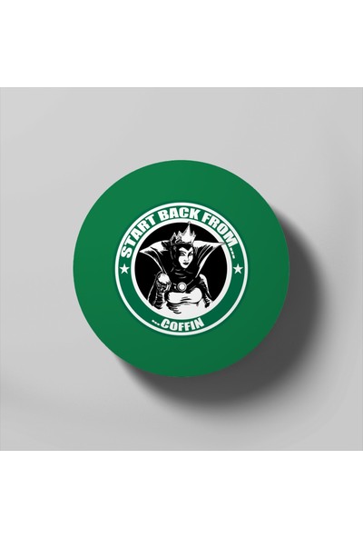 Fizello Snow White Evil Queen Starbucks Logo Parody Bardak Altlığı Fizello Snow White Evil Queen Starbucks Logo Parody Bardak Altlığı