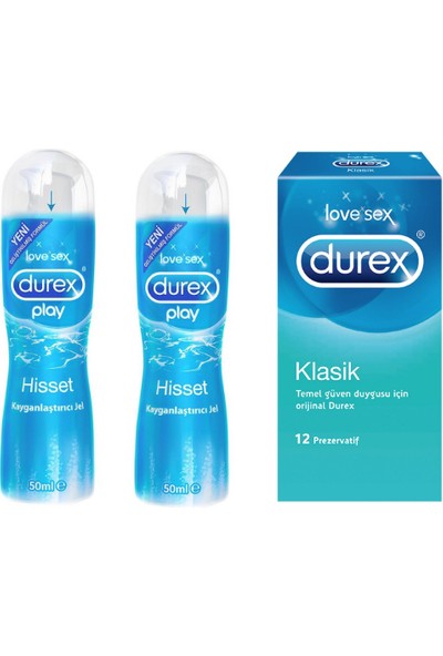 Durex Play Su Bazlı 50 Ml Kayganlaştırıcı Jel X2 Adet + Klasik Prezervatif 12' Li Durex Play Su Bazlı 50 Ml Kayganlaştırıcı Jel X2 Adet + Klasik Prezervatif 12' Li