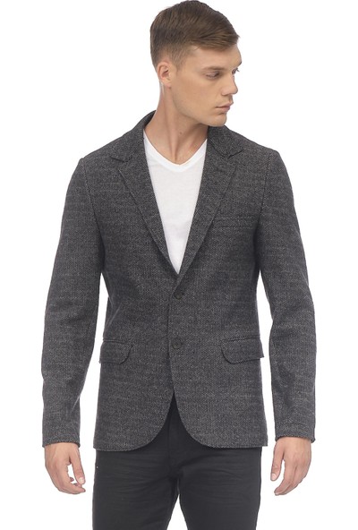 Cekmon Örme Düz Renk Rahat Erkek Ceket