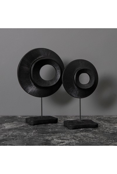 Vip Sanat 2'li Şık Dekoratif Halka Biblo