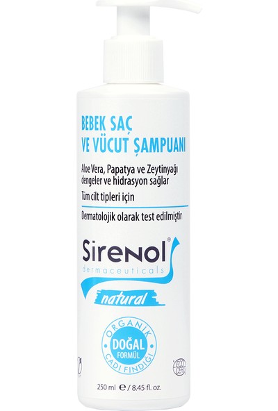 Sirenol Natural Cadı Fındığı Bebek Saç ve Vücut Şampuanı