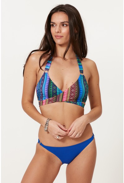 Pierre Cardin Kruvaze Bağlamalı Üçgen Bikini Takım 217234 Desenli