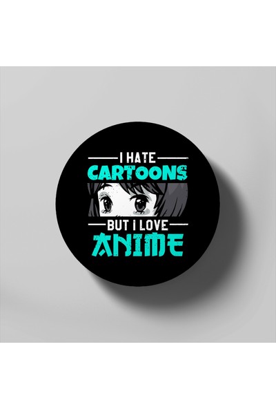 Fizello I Love Anime I Gift For Manga And Anime Lover Bardak Altlığı