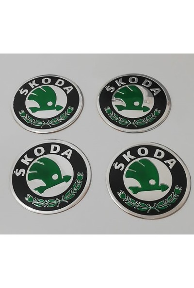 Özdemir Aksesuar Skoda Alüminyum Yapıştırma Jant Göbeği Yeşil 4'lü 90MM Özdemir Aksesuar Skoda Alüminyum Yapıştırma Jant Göbeği Yeşil 4'lü 90MM