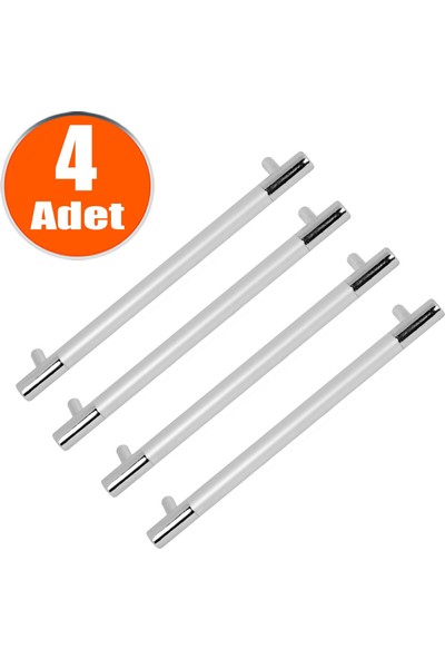BADEM10 - Hitit Çekmece Dolap Kulpu 224 mm Mat Krom Kulp 4 Adet BADEM10 - Hitit Çekmece Dolap Kulpu 224 mm Mat Krom Kulp 4 Adet