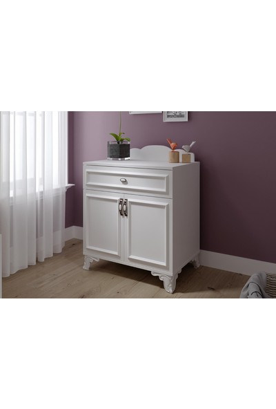 Baby Darling Lisa Şifonyer Beyaz (Mdf)