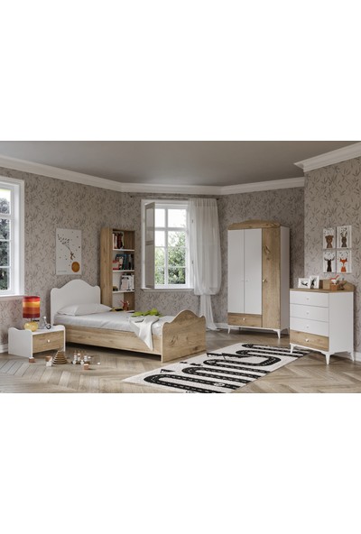 Baby Darling Zebra Çocuk Odası Takımı Meşe ( Mdf ) Baby Darling Zebra Çocuk Odası Takımı Meşe ( Mdf )