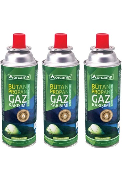 Orcamp Bütan Propan Gaz Kartuşu 227GR KTS227-3'LÜ Orcamp Bütan Propan Gaz Kartuşu 227GR KTS227-3'LÜ