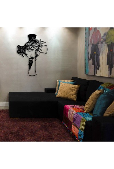 WiseDec Mesihin Yüzü Haç Işareti Metal Dekor WiseDec Mesihin Yüzü Haç Işareti Metal Dekor