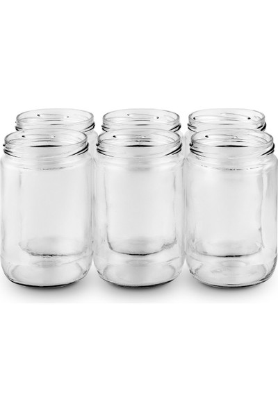 Sarkap 6'lı 660 cc Kapaksız Cam Kavanoz - Konserve Kavanozu