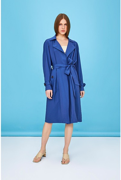 Upgrade Kuşaklı Trençkot Indigo Upgrade Kuşaklı Trençkot Indigo