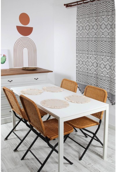 Bedinn Naturel Amerikan Servisi Yuvarlak 4'lü Vintage 40 cm Bedinn Naturel Amerikan Servisi Yuvarlak 4'lü Vintage 40 cm