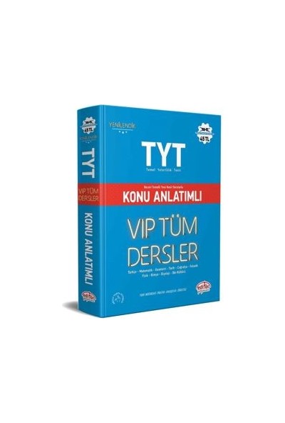 Editör Yayınevi TYT Vıp Tüm Dersler Konu Anlatımlı