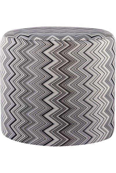 Vert Concept Zikzak Desenli Dekoratif Puf