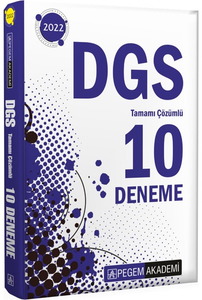 Pegem Akademi Yayıncılık 2022 Dgs Tamamı Çözümlü 10 Deneme (Fasikül)