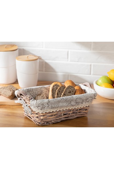 English Home Creative Söğüt Dikdörtgen Ekmek Sepeti 29X19X10 cm Bej English Home Creative Söğüt Dikdörtgen Ekmek Sepeti 29X19X10 cm Bej