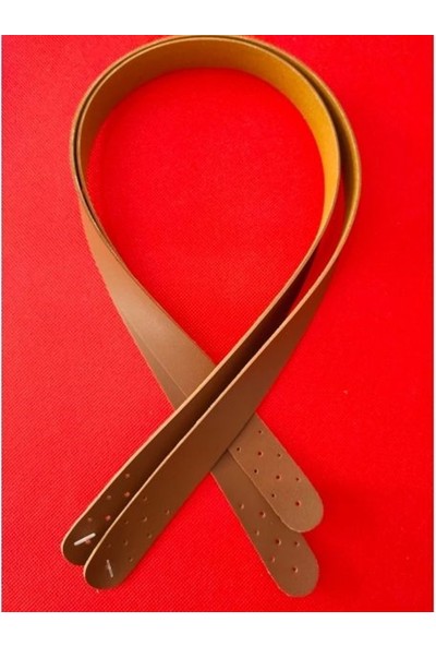 Elastik Oval Uçlu Suni Deri Sap (Kahverengi)