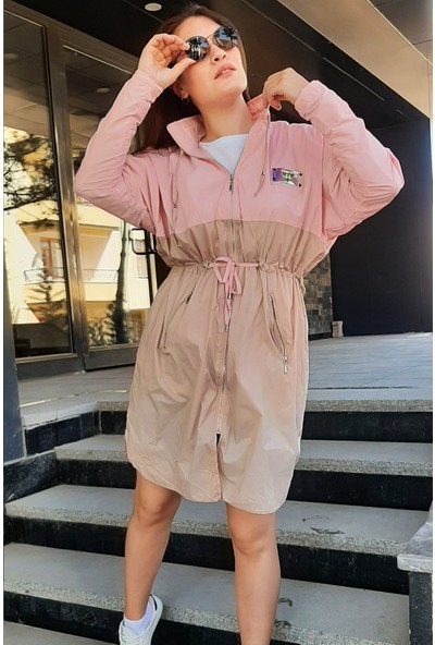 Vosse Garnili Kapüşonlu Paraşüt Yağmurluk