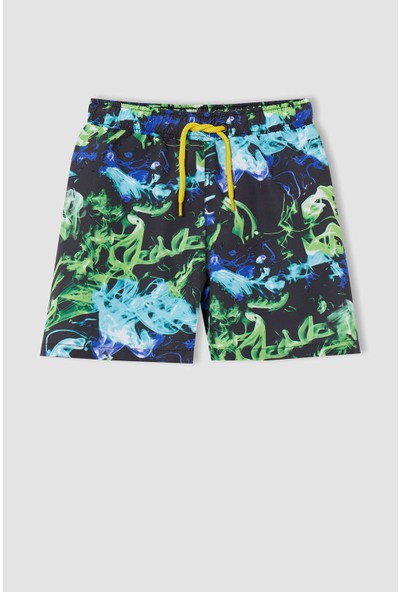 Defacto Erkek Çocuk Desenli Yüzme Şortu U2003A621HS