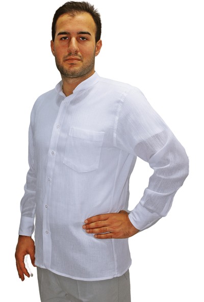 Beratnur Şilebezi Hakim Yaka Gömlek Hac Umre