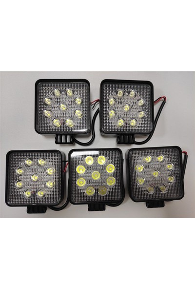 Niken Kalın Tip Off Road Sis Farı Sis Lambası 9 LED Kare 5,li Paket Niken Kalın Tip Off Road Sis Farı Sis Lambası 9 LED Kare 5,li Paket