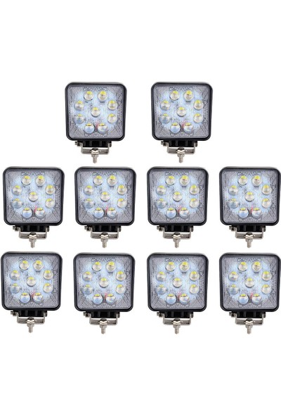 Replax 10 Adet 9 LED Kare Off Road Sis Farı Sis Lambası Çalışma Lambası Projektör Replax 10 Adet 9 LED Kare Off Road Sis Farı Sis Lambası Çalışma Lambası Projektör