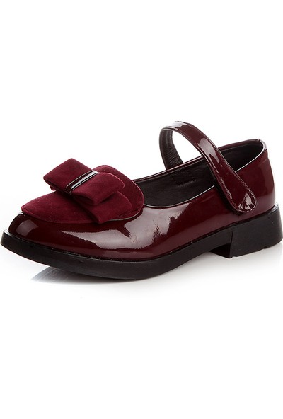 Runningman Kız Çocuk Yumuşak Tabanlı Babet Ayakkabı - Kırmızı (Yurt Dışından)