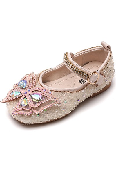 Runningman İncili Kız Çocuk Babet Ayakkabı-Pembe