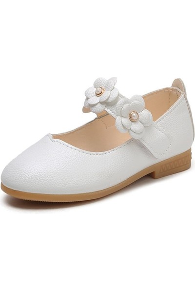 Runningman Deri Kız Çocuk Prenses Ayakkabısı-Beyaz