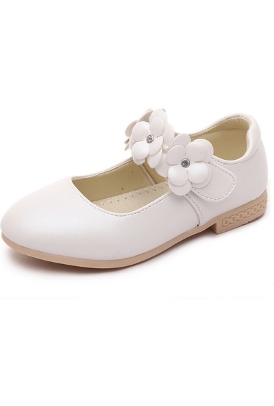 Runningman Yumuşak Tabanlı Kız Çocuk Prenses Ayakkabısı-Beyaz