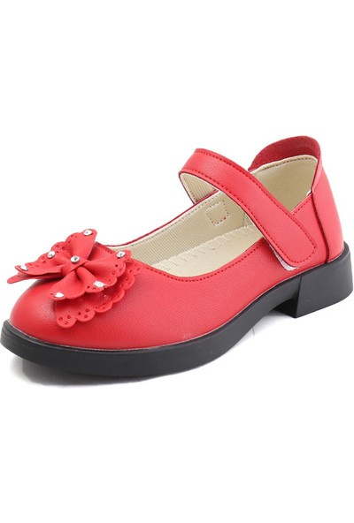 Runningman Yumuşak Tabanlı Kız Çocuk Prenses Ayakkabısı-Kırmızı